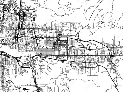 Vector Road Map Of The City Of Springfield Oregon In The United States