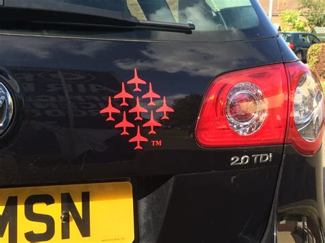 Red Arrows Diamond Car Sticker Raf Collections