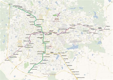 Bangalore Metro Route Google Map Map