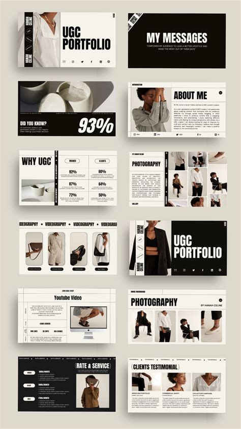 UGC Portfolio Templates UGC Canva Template UGC Media Kit UGC