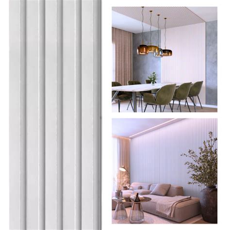 10 Barras Painel Ripado 90 Cm Altura Revestimento Branco Shopee Brasil
