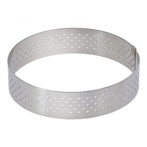 Cercle patisserie cercle à tarte perforé à bord droit inox De Buyer