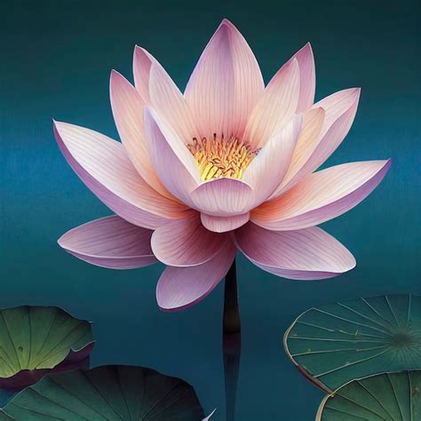Premium Photo Beautiful Lotus Flowers Illustration