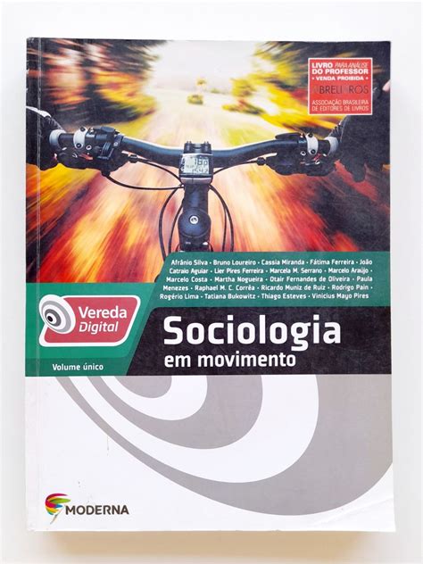 Livro Sociologia Em Movimento Vereda Digital Livro Moderna Usado