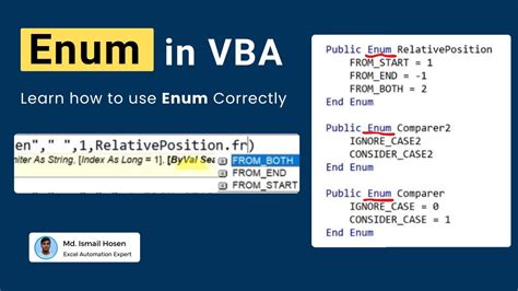 enum in vba learn to use them correctly youtube