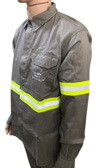 Camisa Nr10 Anti chama Arco Elétrico Azul Risco 2 Guardian Outros