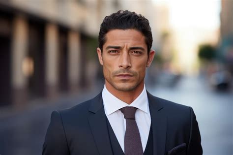 Premium AI Image Middle Eastern Man 40 Years Old Short Straight Hair