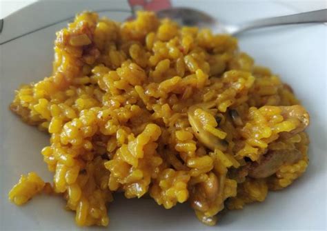 Paella De Magro Champi Y Ajetes Receta De Rociolitran Cookpad