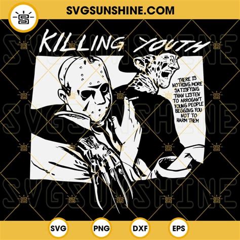 Killing Youth Jason Voorhees Freddy Krueger Svg Png Dxf Eps For Cricut