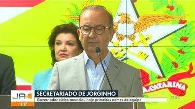 Jornal do Almoço SC Jorginho Mello anuncia primeiros nomes do