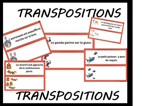 Transpositions Transpositions CE1 CE2 Etude De La Langue CE1 CE2