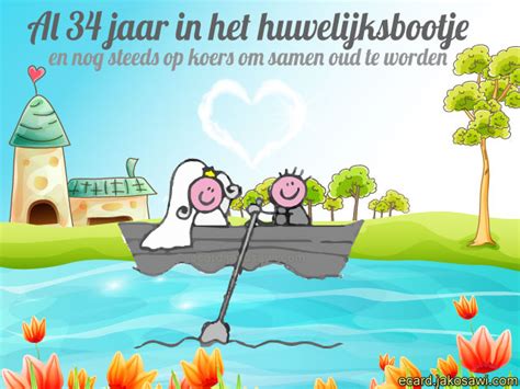 Jakosawi E Cards Jaar Huwelijksbootje