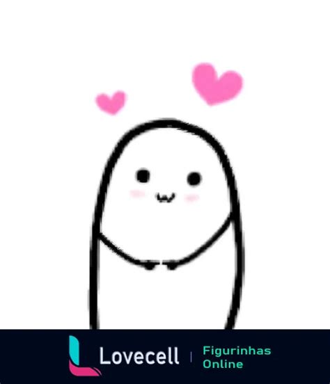 Figurinha Personagem fofo corações Amor para WhatsApp Lovecell