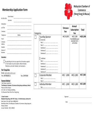 Fillable Online Membership Application Form ENtre Fax Email Print