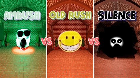 ROBLOX AMBUSH VS OLD RUSH VS SILENCE IN DOORS YouTube
