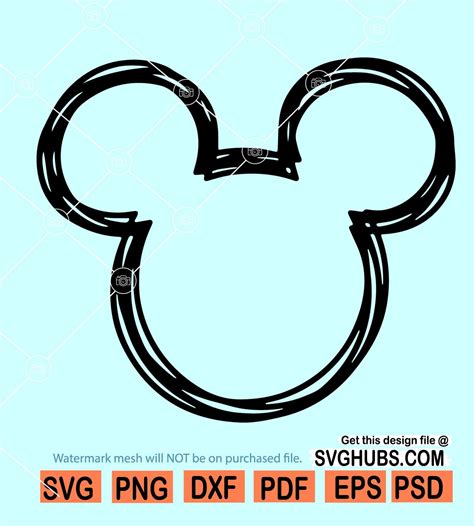 Mickey Mouse Outline Svg Mickey Mouse Svg Mickey With Ears Svg Porn