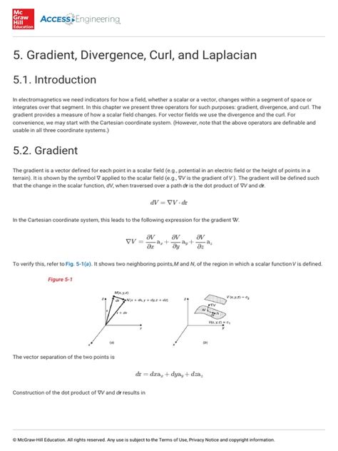 gradient divergence curl and laplacian fig 5 1 a pdf divergence gradient