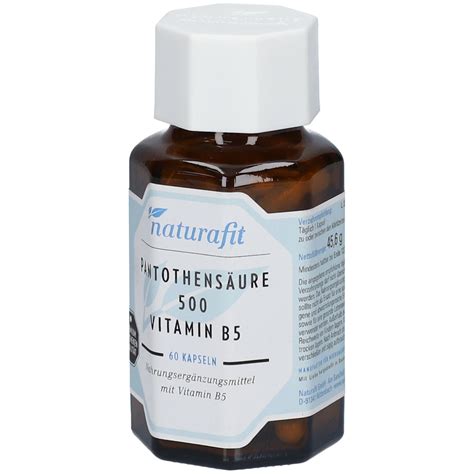 naturafit PANTOTHENSÄURE 500 VITAMIN B5 60 St Shop Apotheke