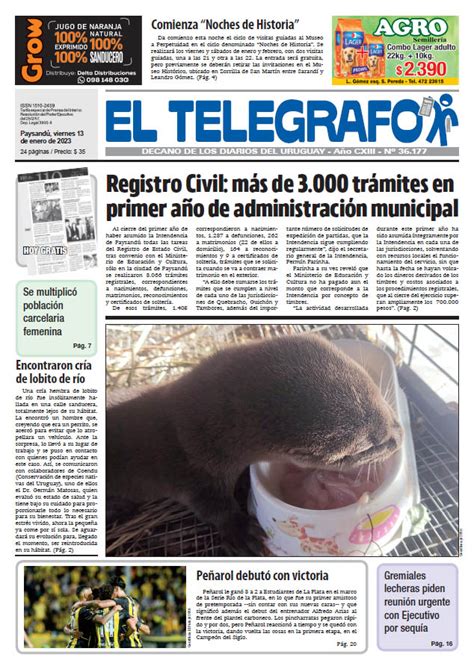 Edición 13 01 2023 Diario El Telégrafo
