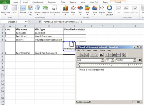 how to embed a file as an object in an excel worksheet turbofuture