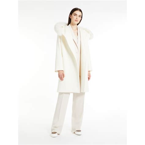 Max Mara Studio Cappotto Mango Bianco Donna Elsa Boutique