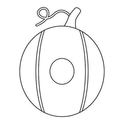 Dibujo para colorear con la letra o para niños Vector Premium