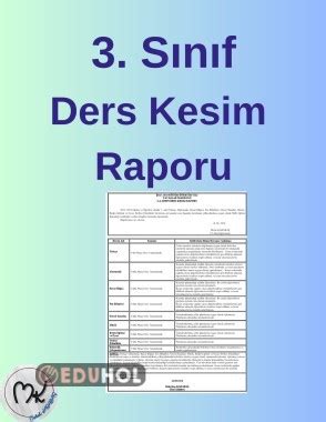 3 Sınıf Ders Kesim Raporu Eduhol Etkinlik İndir Oyun Oyna Test Çöz