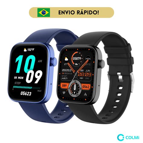 Smartwatch Colmi P71 relógio inteligente faz e atende chamadas Shopee