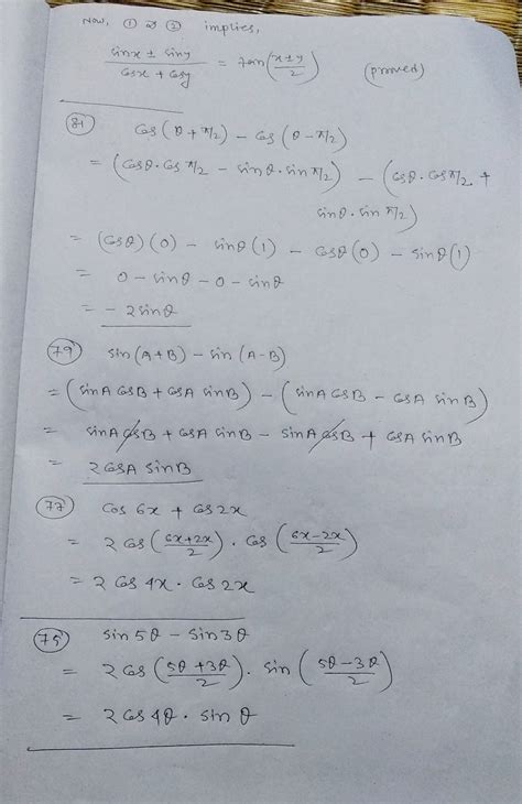 [solved] how to solve them all using the sum to product formulas to write course hero