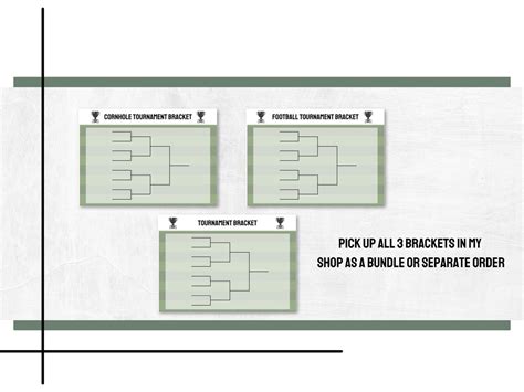 Printable Cornhole Tournament Bracket Etsy