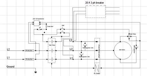 Rotary Phase Converter Schematic