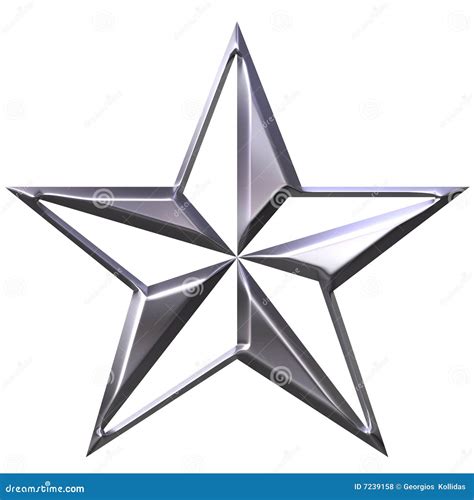 Estrella de plata 3D stock de ilustración Ilustración de elegancia