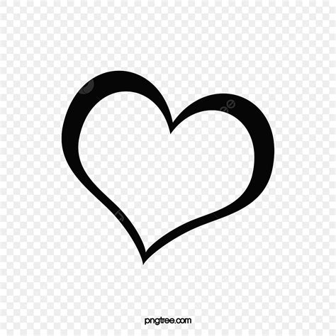 Slant Black Heart Outline Clip Art At Clkercom Vector 55014 The Best