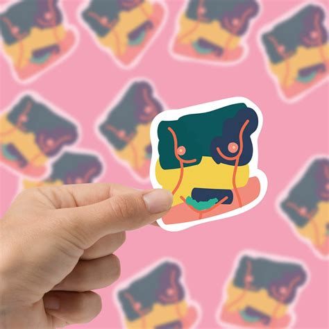 Sticker Naked Girl Bunte Aufkleber Nackt Abstrakt Etsy De