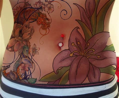 Anika Stomach Tattoo By Wavygoonam On Deviantart Stomach Tattoos