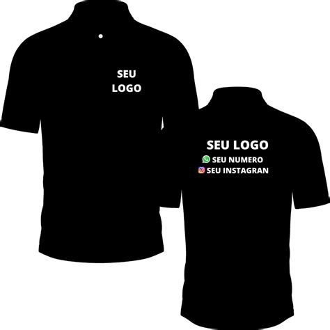 Camiseta Camisa Masculina Polo Personalizada Sua Ideia Aqui Uniforme