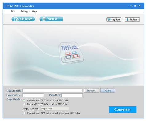 tifflab tiff to pdf converter main window tifflab tiff to pdf converter is a