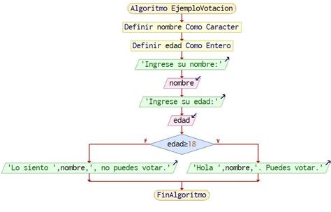 Generar Un Diagrama De Flujo Donde Se Pida Y Almacene El Nombre Y Edad