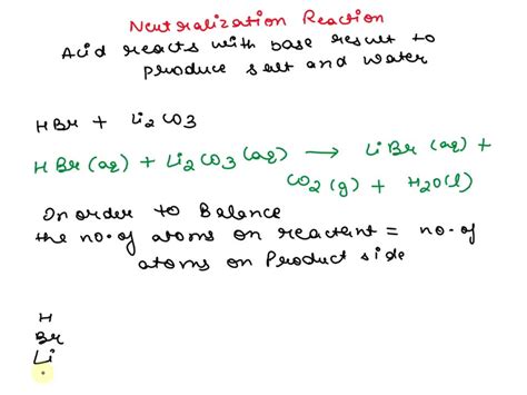 SOLVED Write And Balance The Following Acid Base Neutralization