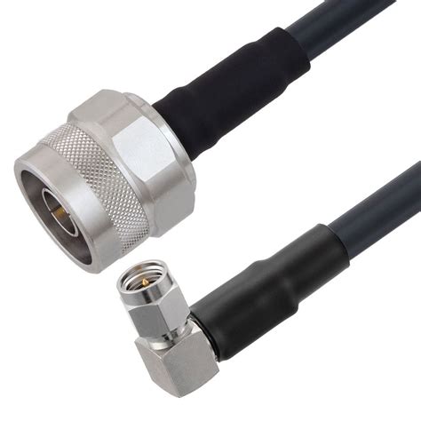 Low Loss RA SMA Male To N Male Cable LMR 240 Coax In 60 Inch With Times