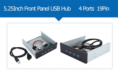 Panel przedni USB 3 0 5 25 calowy optyczny napęd USB3 0 4 portowy panel