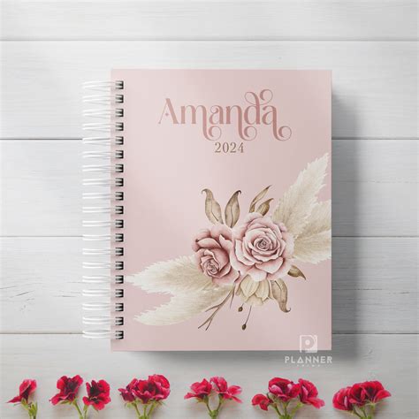 Agenda 2024 Personalizada Nome Capa Dura Planner Prime