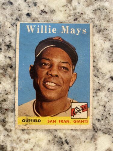1958 TOPPS WILLIE MAYS 5 GIANTS VG EX NO CREASES SURFACE WEAR NICE