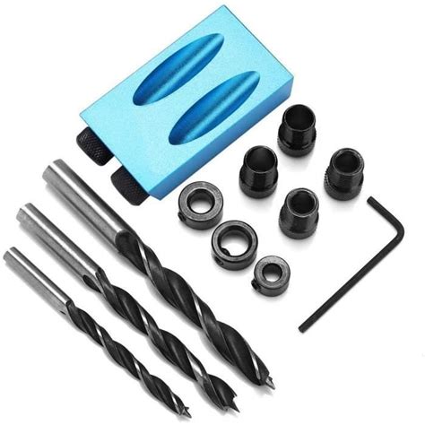 Kit de gabarit de perçage de trous de poche 14 pièces ensemble 15