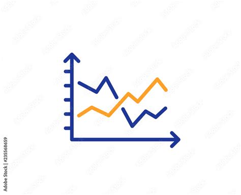 Diagram Chart Line Icon Presentation Graph Sign Market Analytics
