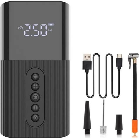 Compresseur Air Portatif Gonfleur Pneu Batterie 6000Mah Usb