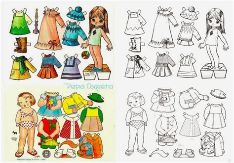 Munecas Para Pintar Vestir Y Recortar Dibujos De Ninos
