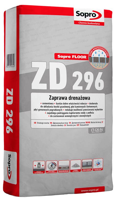 SOPRO FLOOR ZD 296 zaprawa drenażowa 25kg PROFI BUD
