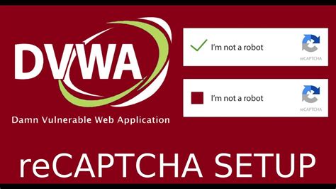 damn vulnerable web application dvwa recaptcha setup youtube