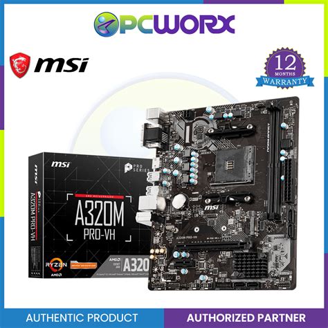 MSI A320M PRO VH AM4 DDR4 Micro ATX Motherboard Shopee Philippines